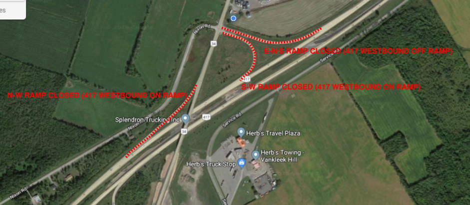 Three-day closure of Highway 417 westbound on- and off-ramps set for ...
