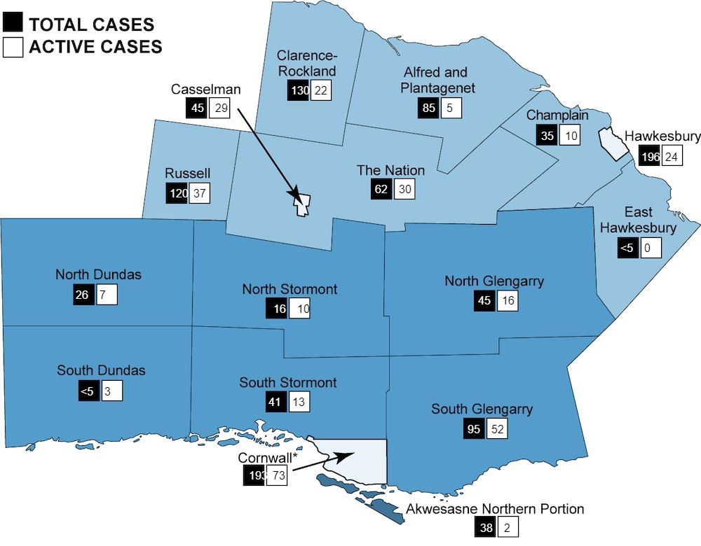 More than 300 active cases of COVID-19 across Eastern Ontario Health ...