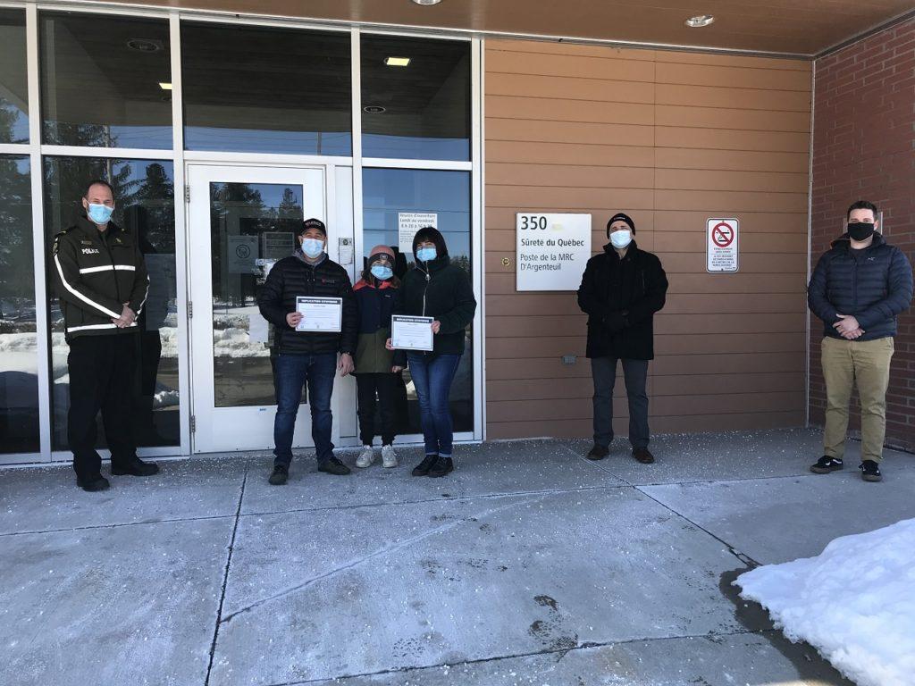 Citizens honoured for helping police locate suspects in Lachute - The ...